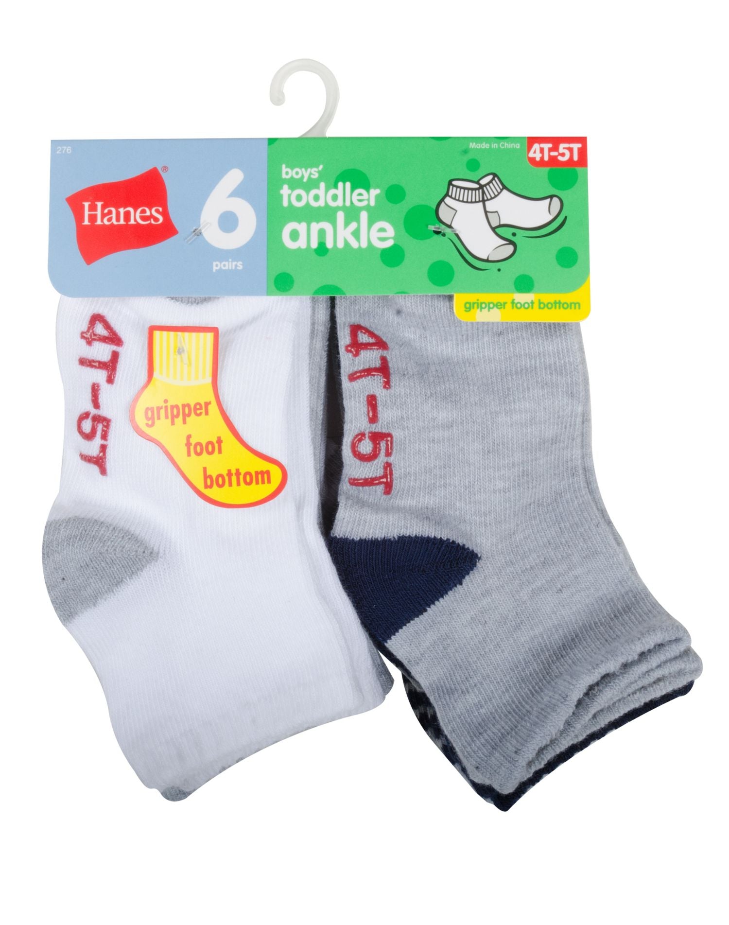 27T6 - Hanes Infant Boys 6-Pack Ankle Socks